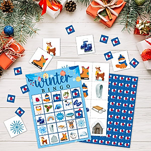 Haipino Christmas Bingo Party Game for 24 Players - Family Activities, Party Supplies, Favor Gifts for Women - JY965