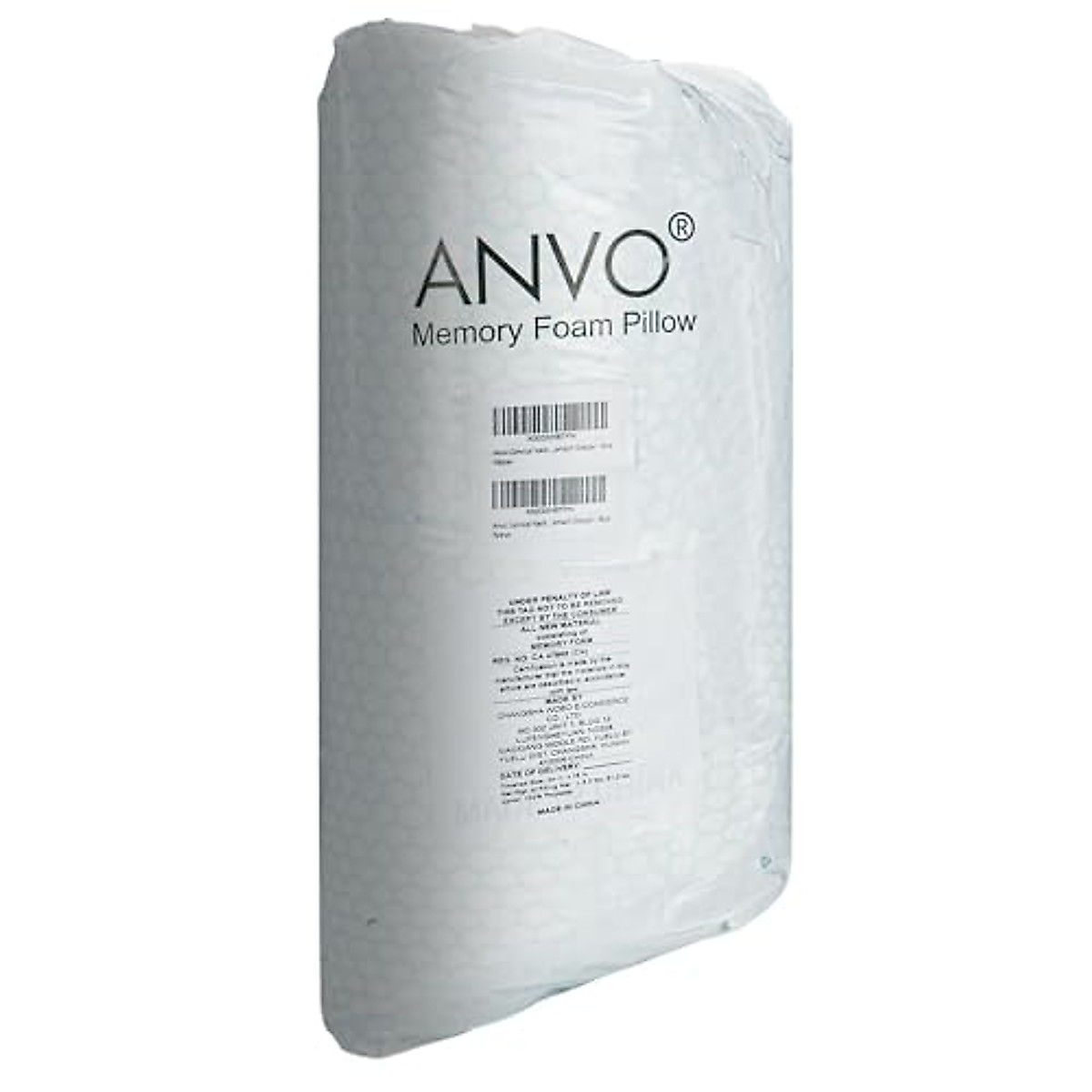 Anvo Cervical Neck Pillow for Neck and Shoulder Pain - Memory Foam Neck Pillows for Pain Relief Sleeping, Side Sleeper Pillow, Contour Orthopedic Soft Pillow for Back Stomach Sleeper - Blue