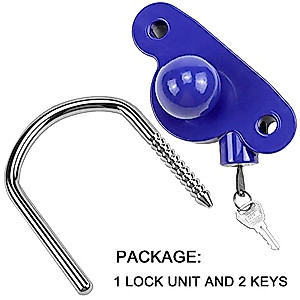 Coupler Lock Hitch Trailer Lock with 2 Keys,72783 Universal Coupler Lock,Universal Adjustable Heavy-Duty Steel Lock Blue
