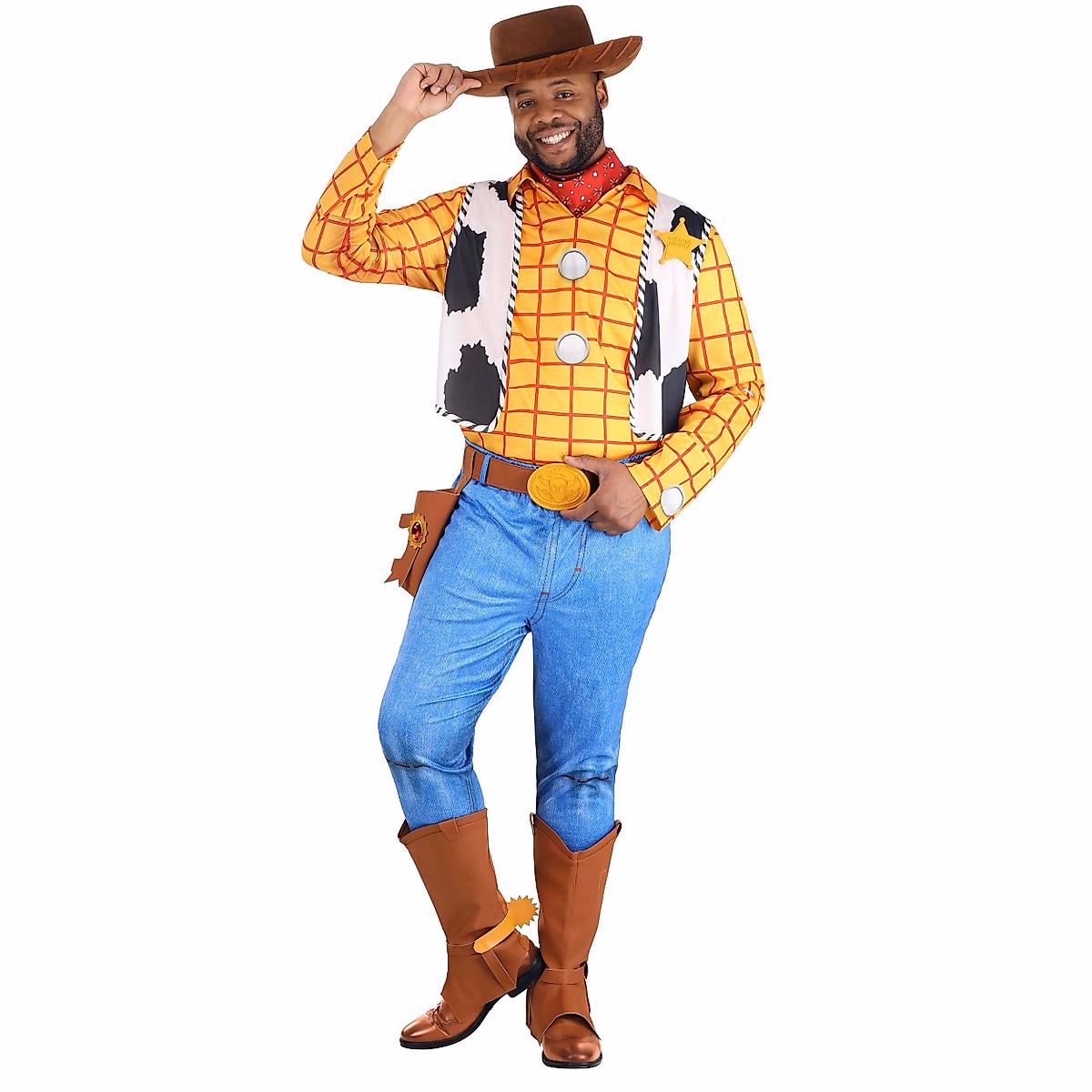Fun Costumes Disney Plus Size Woody Toy Story Halloween, Adult Deluxe Cowboy Outfit for Men (3X)