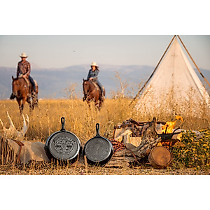 Lodge Yellowstone - 10.5" Square Grill Pan, Cowboy on Horseback