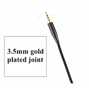 DAGIJIRD Oxygen-Free Copper Headphones Audio Cable Microphone Cord with Mic for Bose (QC35/QC35 II)