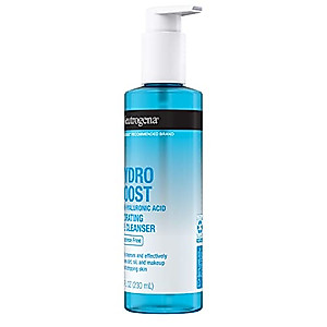 Neutrogena Hydro Boost Fragrance-Free Hydrating Facial Gel Cleanser with Hyaluronic Acid, Daily Foaming Face Wash Gel & Makeup Remover, Lightweight, Oil-Free & Non-Comedogenic 7.8 fl. oz