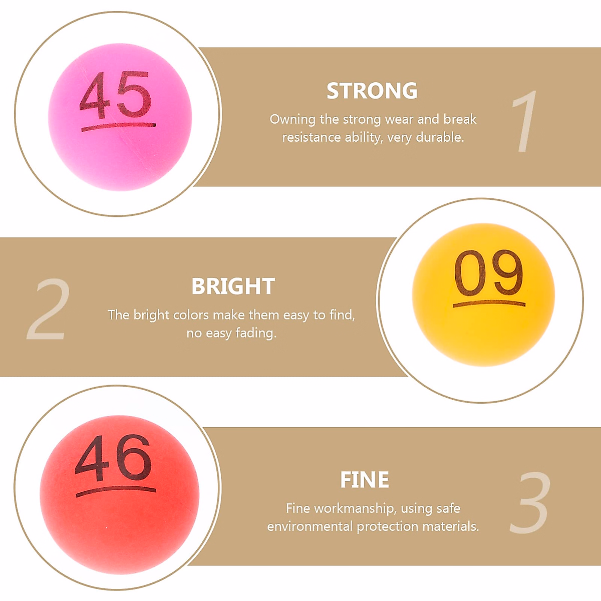 Numbered Balls 1- Numbered Bingo Ball Balls Raffle Balls 100 Game: