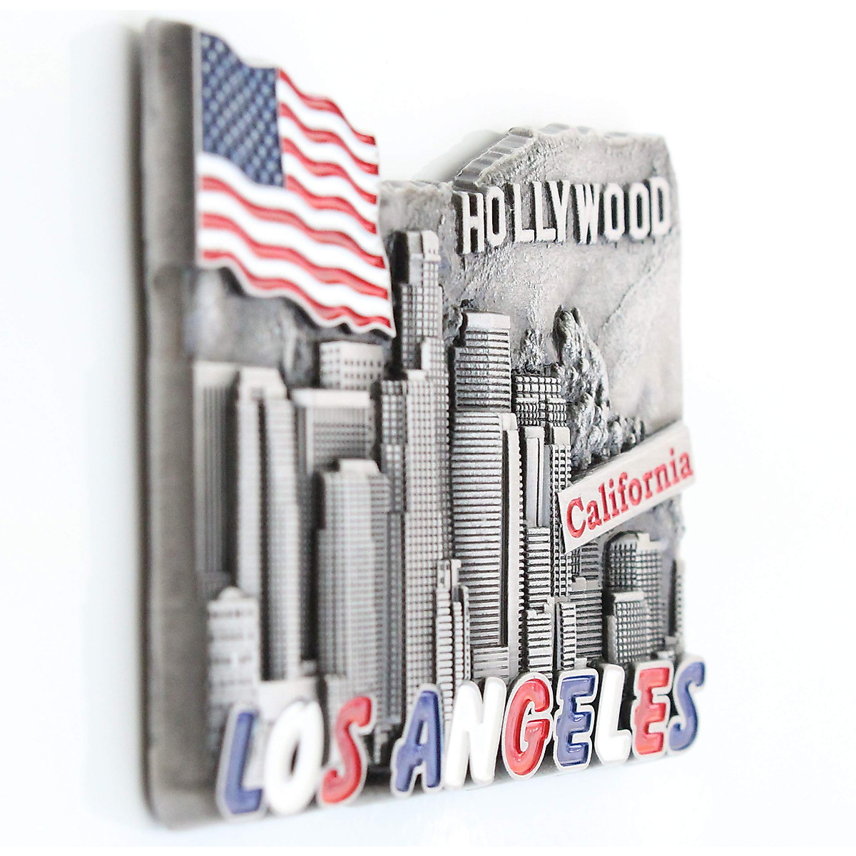 Los Angeles Metal Magnet Unique Design Home Kitchen Decorative Travel Holiday Souvenir Gift, Stick Up Your Lists, Photos on Your Refrigerator