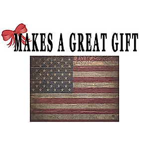 Patriotic USA Wood Flag Look Design Glass Cutting Board Decorative American United States of America Rustic Design