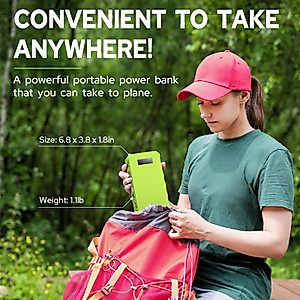 powkey Portable Power Station with AC Outlet, 65W/110V External Battery Pack 24000mAh/88.8Wh Power Pack, Portable Power Source Supply Backup for Outdoor Tent Camping Home Office