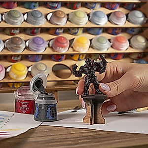 Plydolex Citadel Paint Rack Organizer with 60 Holes for Miniature Paint Set - Wall-mounted Wooden Craft Paint Storage Rack - Craft Paint Holder Rack 16x5.2x12.6 inch