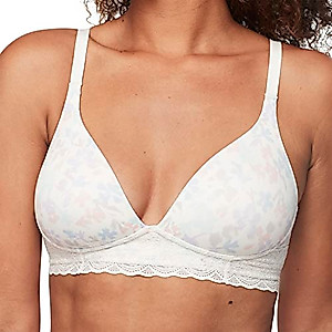 Warner's Womens Cloud 9 Super Soft Wireless Lightly Lined Comfort Ro5691a Full Coverage Bra, Ivory Mist Pastel Patels, 40C US