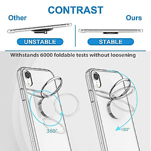 Phone Case for Motorola ThinkPhone (6.6") with 1 Pack Screen Protector, HGJTF 360° Phone Magnetic Ring Holder, Ultra Thin Clear Soft Silicone Shockproof Shell Cover for Motorola ThinkPhone