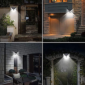 SUNET 100-LED Motion Sensor Outdoor Light IP65 Waterproof Wireless Led Solar Outdoor Lights Bright for Backyard Garden Fence Patio Front Door Garage Deck Pathway Porch