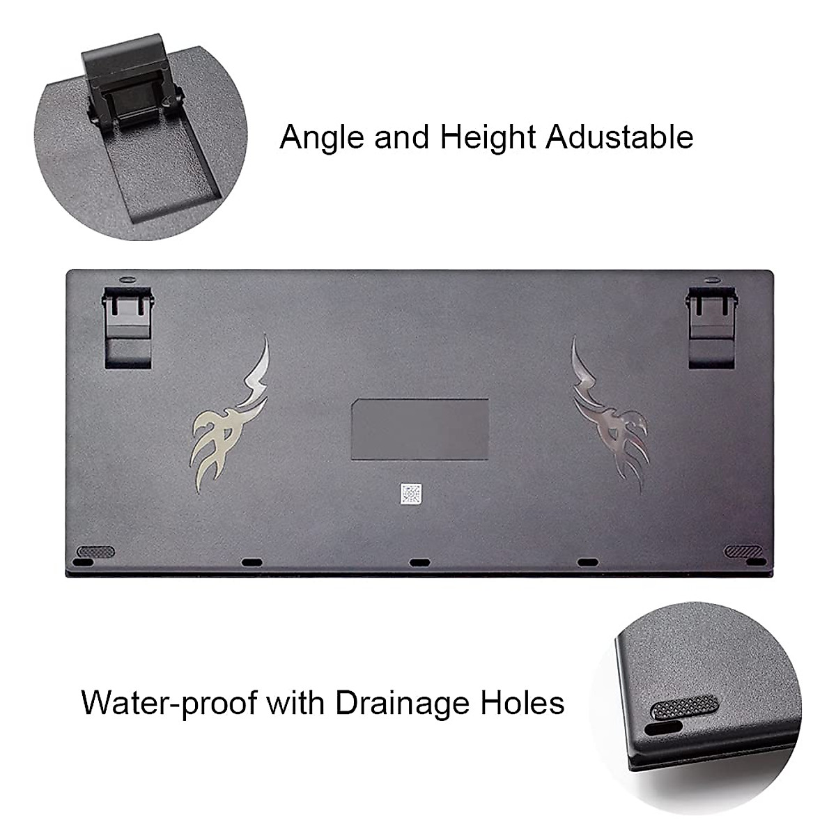 Granvela E-yooso Z-77 Mechanical Keyboard | Aluminium Panel | Tactile Clicky Blue Switches | Rainbow LED Backlit | N-Key Rollover | 87-Key Tenkeyless | Hot Swappable -Black