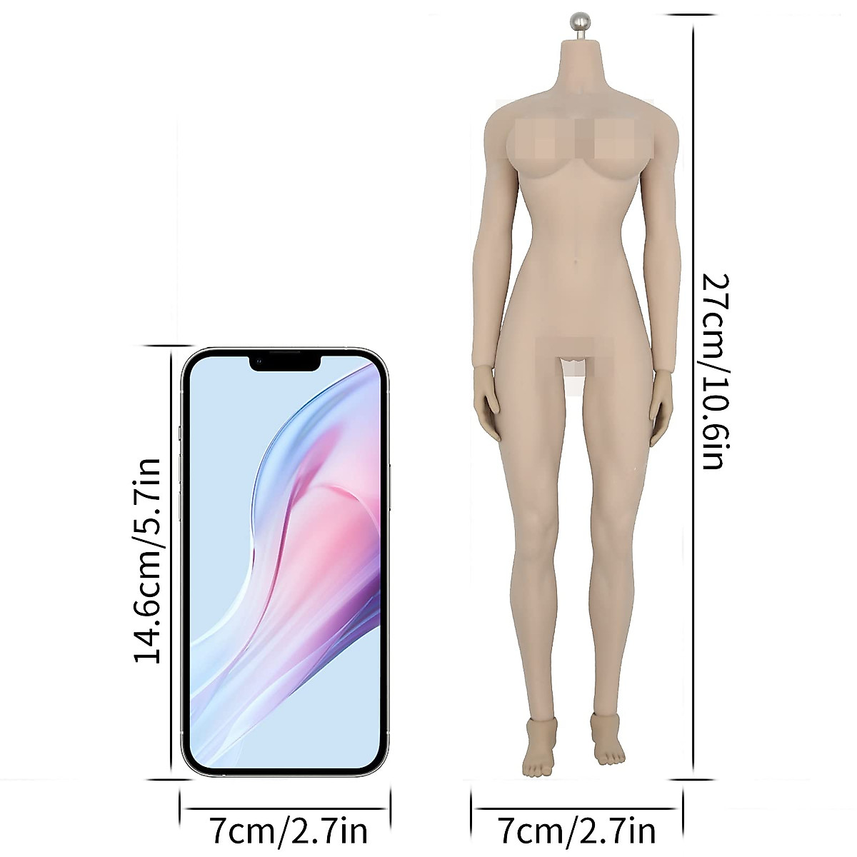OBEST TBLeague 1/6 Female Super Flexible Seamless Body Suntan Action Figure (S23B) (Not Include Clothes and Head)