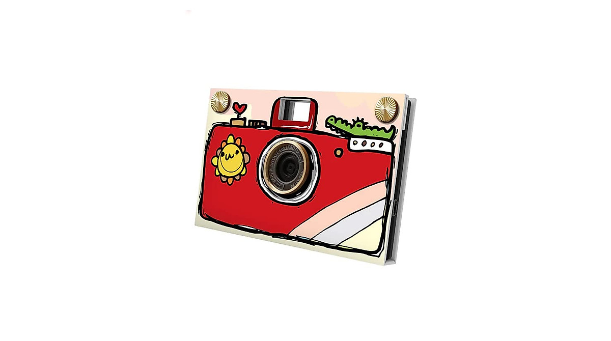 Eco-Friendly Paper Shoot Camera - Vintage Style Digital Camera (Red)