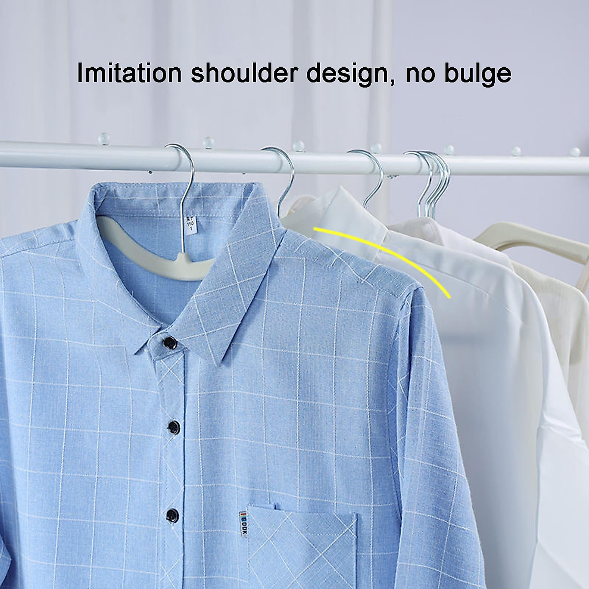 CUTSKY Velvet Hangers 50 Pack, Ultra Slim & Short Neck Hanger, 360 Swivel Hook, Space Saving Durable Non-Slip Felt Hangers,Beige b