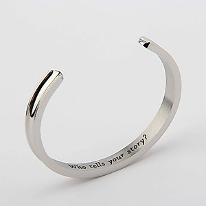 WUSUANED Hamilton Musical Gifts Hamilton Merchandise Who Tells Your Story Quote Hair Tie Cuff Bracelet Broadway Musical Fan Gift Hamilton Lyrics Jewelry