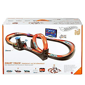 Hot Wheels id Smart Track Starter Kit with 3 Exclusive Cars, Track Pieces and Hot Wheels Race Portal for Physical & Digital Play, Gift for Kids Ages 8 Years Old & Up, Multi (GRH89)