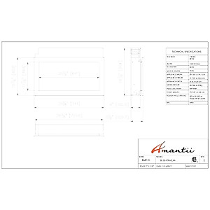 Amantii BI-30 Extraslim Indoor or Outdoor Electric Fireplace