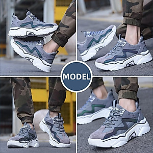 Ruivina Steel Toe Shoes for Women Safety Shoes Wide fit Indestructible Work Sneakers Men Lightweight Slip on Resistant Breathable Puncture Proof Composite Toe Shoe White 38