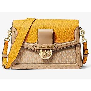 Michael Michael Kors Michael Kors Women s Jessie Medium Two Tone Logo Shoulder Bag in Sunshine Multi, Style 30S0SI6L2V.