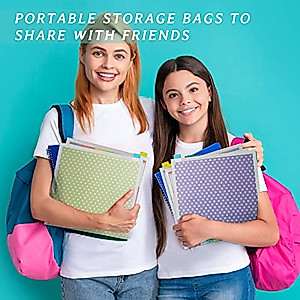 Caydo 24 Pieces Scrapbook Paper Storage Organizer, 12 x 12 Inch Scrapbook Paper Storage with Sticky Index Tabs for Holding Scrapbook Paper, Cardstock, Vinyl Paper, Paper File and Photos