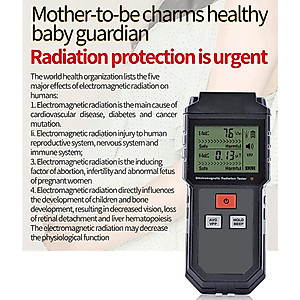 Geiger Counter,EMF Meters Reader Ghost Hunting,Digital Handheld EMF Detector Electromagnetic Field Radiation Detector