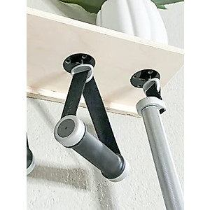 Bush Acres Dezirae- 18" Smart Gym Organizer - 4 Flush T Lock Clips - Includes Shelf - Compatible w Tonal TLock Accessories