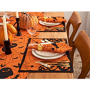 YiHomer Halloween Silhouettes Tabletop for Halloween Decorations, Dinner Parties and Scary Movie Nights, Horror Night, Tablecloth, 60 x 84 Rectangle