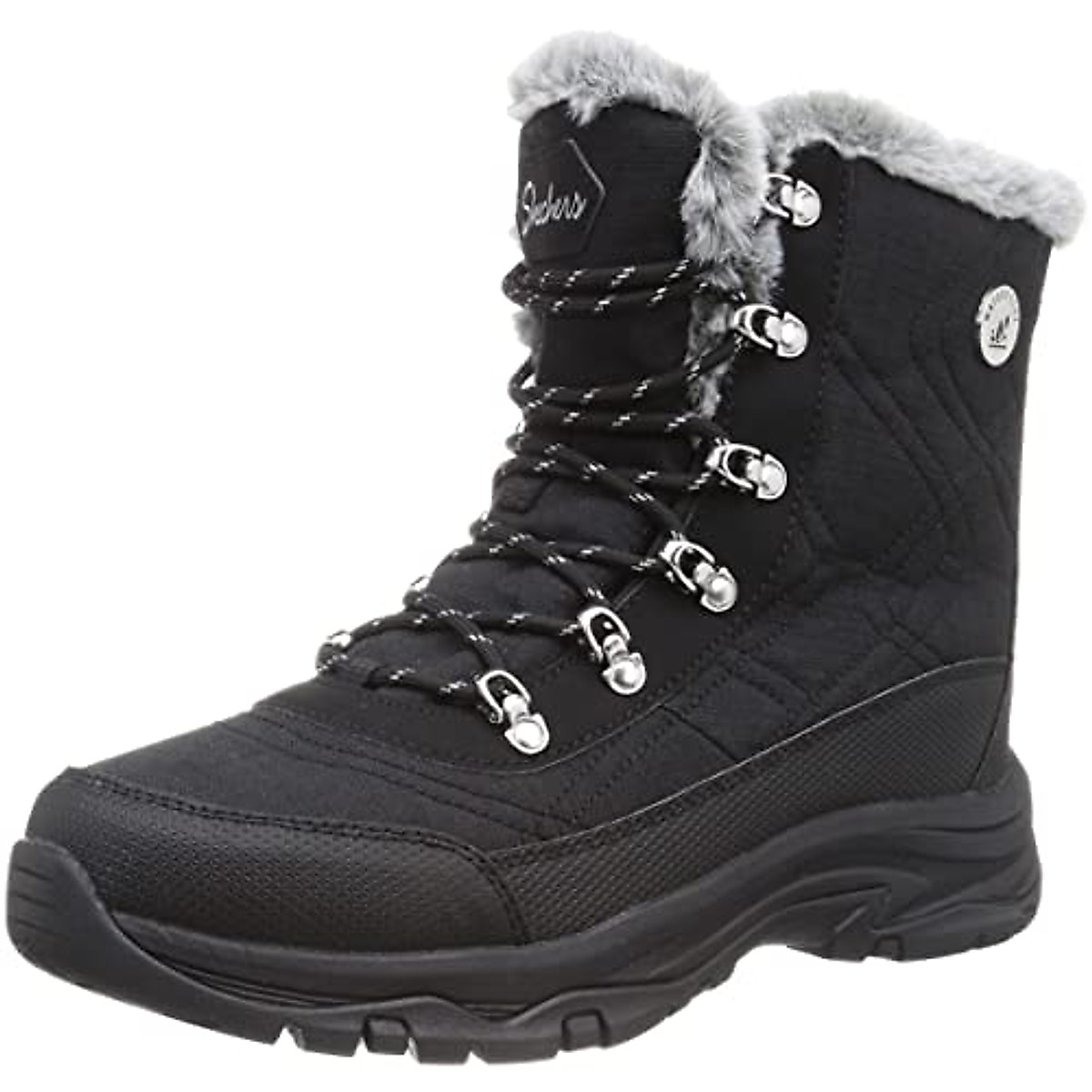 Skechers Women's Cold Weather Boot Snow, Black, 8.5