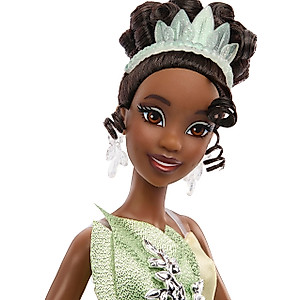 Mattel Disney Princess Toys, Collector Tiana Doll Celebrating Disney 100 Years of Wonder, Inspired by the Movie The Princess & The Frog
