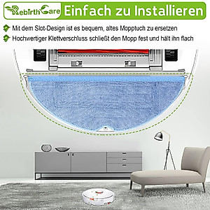 Rebirthcare Wipes Replacement Mop for S7 Vacuum Cleaner S7 Plus S7 MaxV S7 MaxV Plus S7 MaxV Ultra S7 Pro Ultra T7 T7 Plus T7S T7SPlus Reusable Hard Floor Cloth Expert Wet Microfiber Soft Pad, 5 Pack