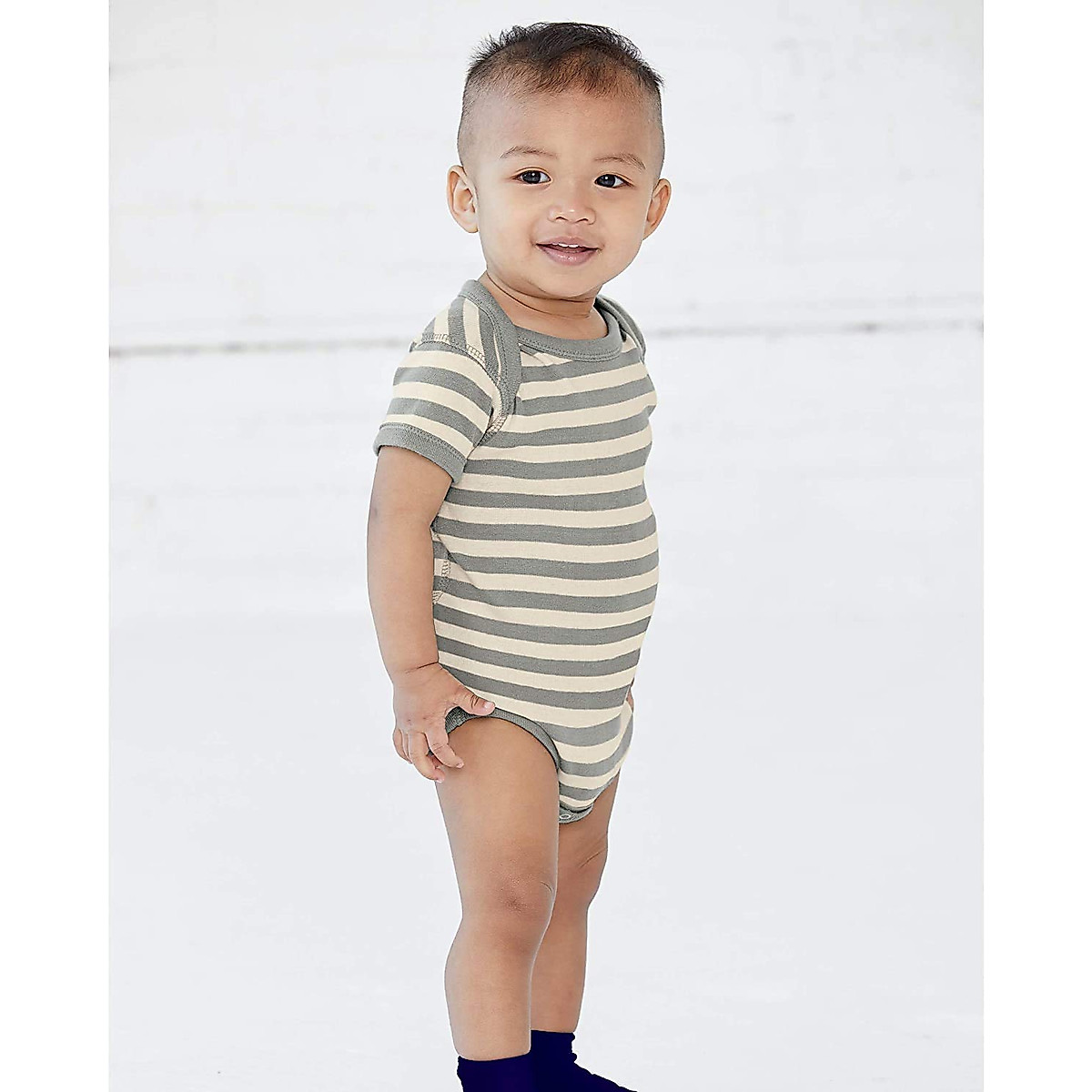 Rabbit Skins Baby Bodysuit Girl & Boy | Newborn 0-3 Months to 24 Month Toddler, Snap Easy Closure, Carolina Blue, 12 Months