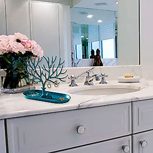 MILEVO Jewelry Display Stand Antler Tree Earrings Bracelets Rack Jewelry Storage Holder with Tray,Drawer Organizers