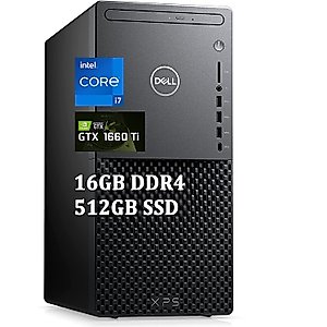 Dell XPS 8940 Premium Gaming Tower Desktop Computer I 11th Gen Intel 8-Core i7-11700 I 32GB DDR4 512GB SSD I GeForce GTX 1660 Ti 6GB I DVD-RW USB-C WiFi6 Bluetooth Win10 Black (Renewed)