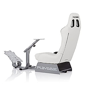 Playseat Evolution Sim Racing Cockpit | Comfortable Racing Simulator Cockpit | Compatible with all Steering Wheels & Pedals on the Market | Supports PC & Console | White