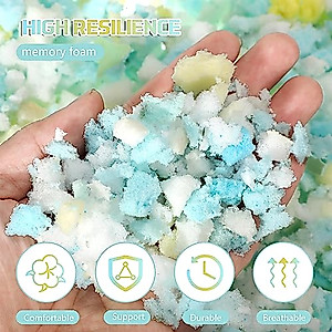 Frienda Shredded Memory Foam Filling Bean Bag Chair Filler Memory Foam Refill Beanbag Stuffing Foam for Pillow Cushion Chair Replacement Fill, 5 Lbs Each(4 Pack)