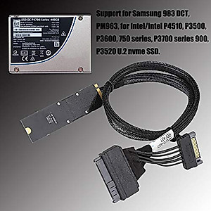 SF-8639 Connecting SSD Adapter Cable, U.2 to M.2 Cable for Intel/Intel P4510 P3500 P3600 750 Series P3700 Series 900 P3520 U.2 nvme SSD