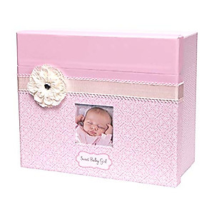 C.R. Gibson Pink Baby Girl Large Keepsake Box, 12.5'' W x 10.25'' H