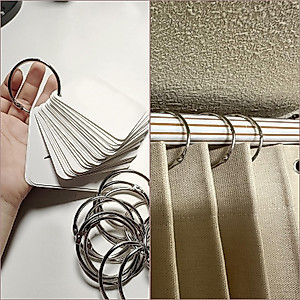 KTOJOY 2 Inch (15 Pack) Loose Leaf Binder Rings, Nickel Plated Steel Binder Rings,Keychain Key Rings, Metal Book Rings,Silver, for School, Home, or Office