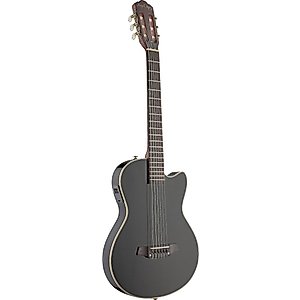 Angel Lopez EC3000CBK Electric Solid Body Classical Guitar with Cutaway,Black