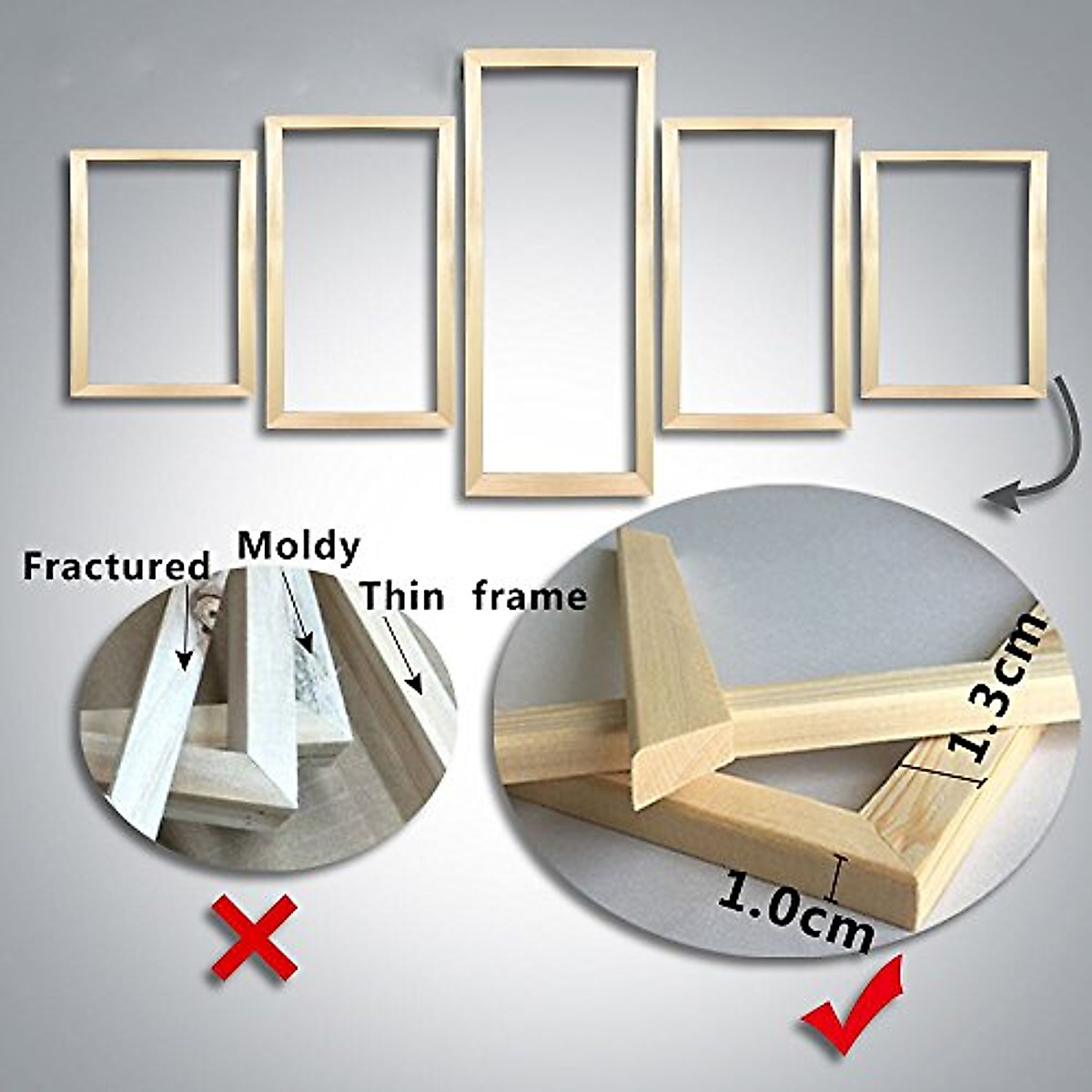 Beauty Salon Pictures for living Room Professional Haircut Tools Paintings 5 Panel Prints Canvas Wall Art Home Modern Decor Hair Accessories Artwork Giclee Framed Stretched Ready to Hang(50''Wx 24''H)