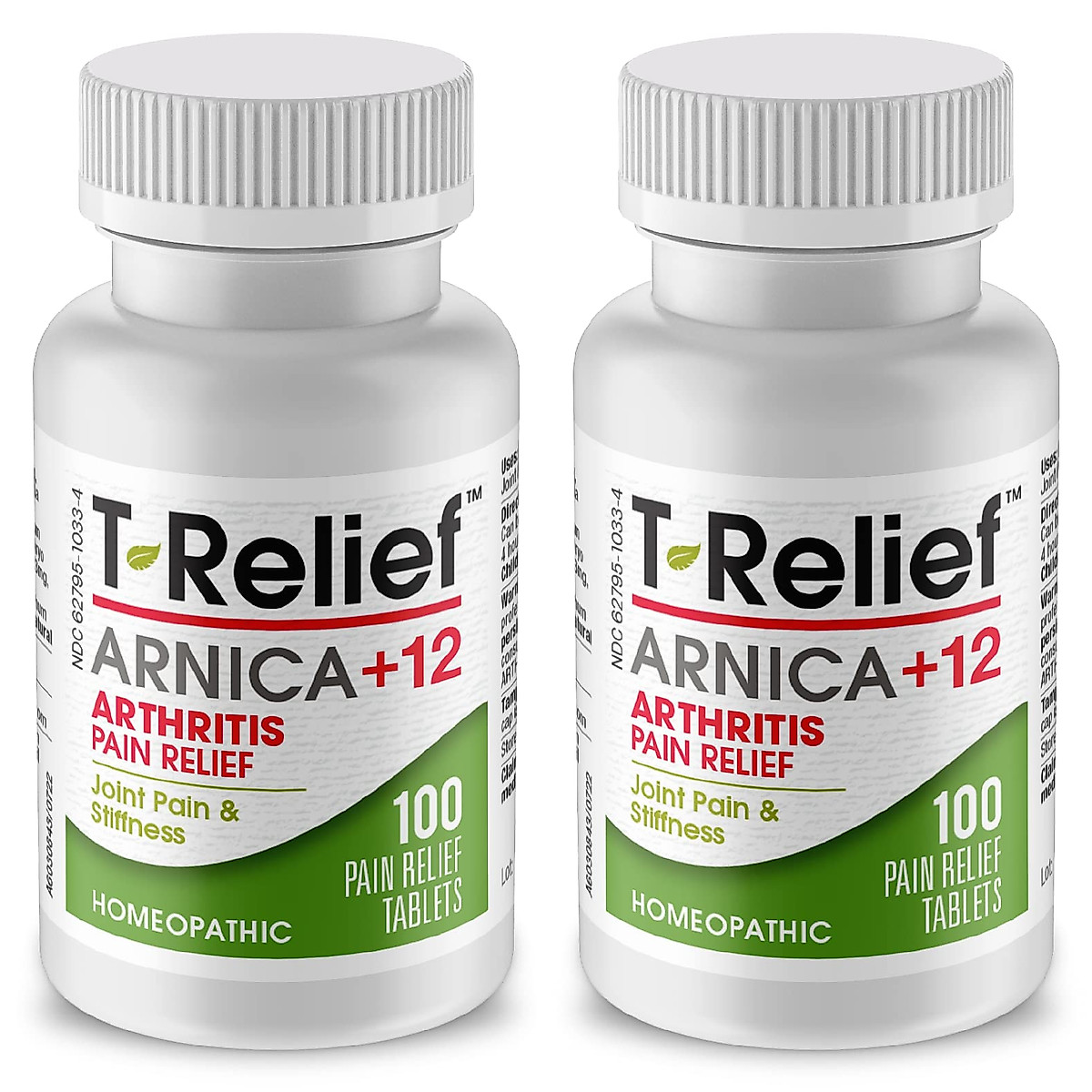 T-Relief Arthritis Arnica +12 Pain Relieving Natural Medicines Help Reduce Soreness Stiffness Aches & Pains in Joints Naturally - 100 Tablets (2 Pack)