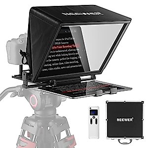 NEEWER Teleprompter X14 with RT-110 Remote & APP Control (Bluetooth Connection via NEEWER Teleprompter App), Portable No Assembly Compatible with iPad Android Tablet, Smartphone, DSLR Camera