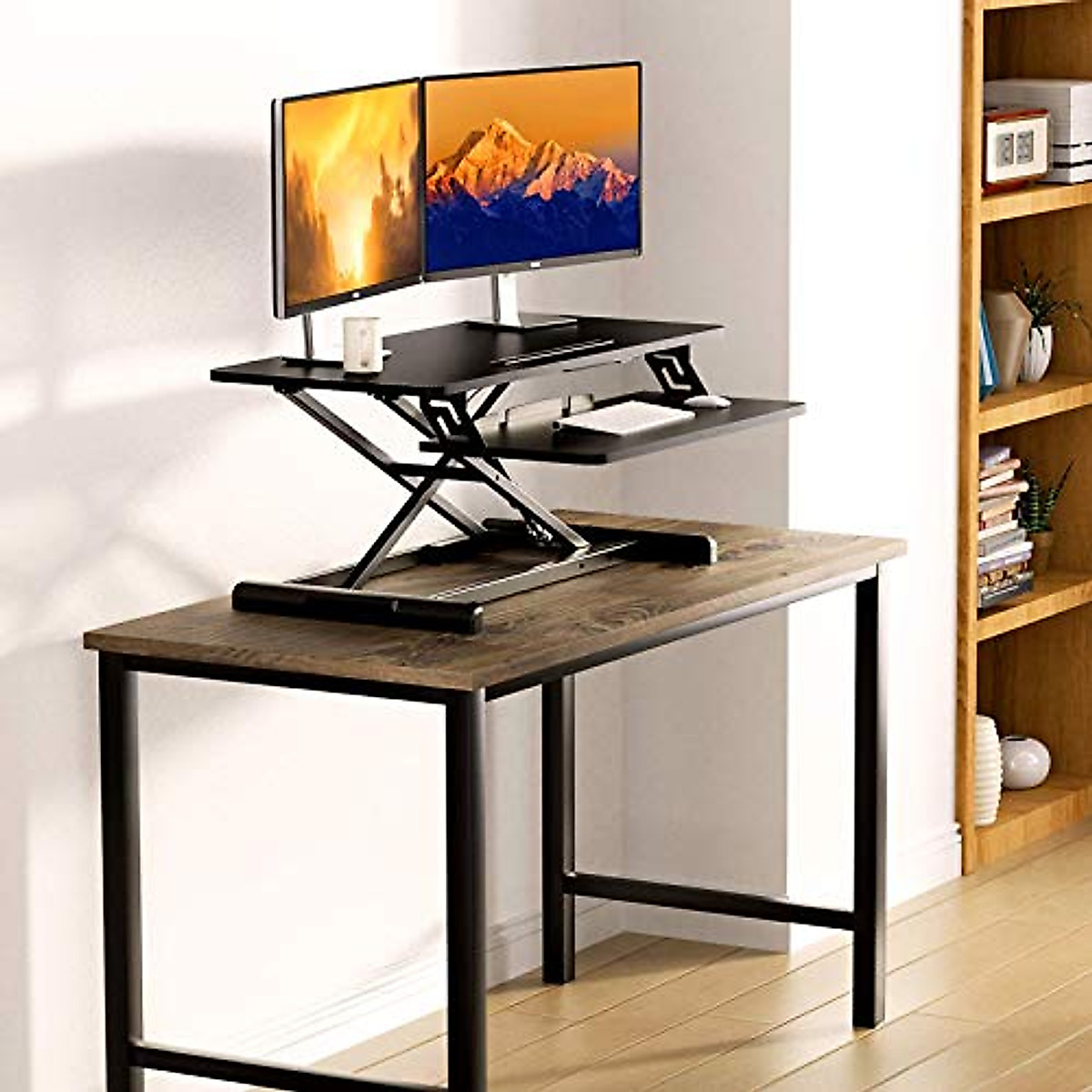 ErGear Standing Up Desk Converter Height Adjustable Sit Stand Desk with ...