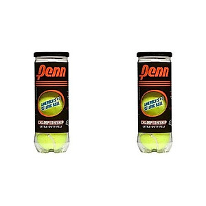 Penn Championship High Altitude Tennis Balls - Extra Duty Felt Pressurized Tennis Balls (2 Cans, 6 Balls)