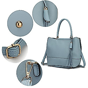 MKF Purses and handbags, Satchel bag Luxury Vegan Leather, Handbag for women, Crossbody purse Top handle Beige