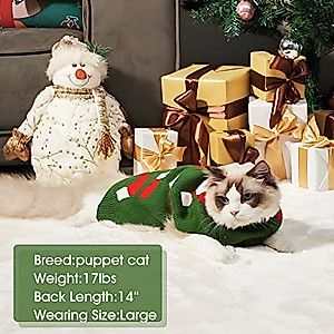 Yokee Dog Christmas Sweater Holiday Dog Apparel Dog Turtleneck Sweater Puppy Kitten Fall Dog Sweater Pet Clothes Christmas Socks Pattern Winter Clothes for Small Medium Large Dog L Dog Sweaters
