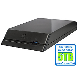 Avolusion HDDGear 5TB (5000GB) 7200RPM 64MB Cache USB 3.0 External PS4 Gaming Hard Drive (PS4 Pre-Formatted) - PS4, PS4 Slim, PS4 Slim Pro - 2 Year Warranty