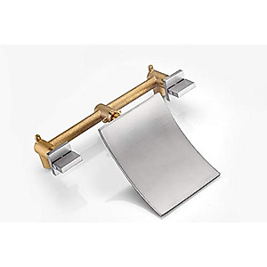 SUMERAIN Wall Mount Waterfall Tub Faucet 3 Hole Brushed Nickel Bathtub Faucet, Extra High Flow Rate