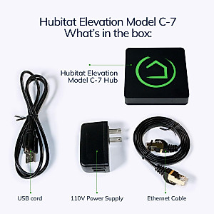 Hubitat Elevation Home Automation Hub (Model C-7) Compatible with Alexa, HomeKit, Google Home, Zigbee, Z-Wave, Lutron